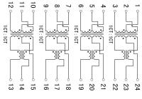 China LP5015ANLE 1000Base-tx Ethernet Magnetic Transformers 24pins SMD for sale