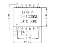 China LP41220NL POE+ Transformer 10/100Base-T Power+ , IEEE 802.3at for sale