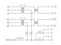 China LPJ0014A55NL | P65-P0G-11K9 RJ45 Modular Jack , Circuit Board Right Angle for sale
