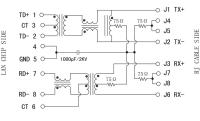 China LPJ0026GENL | MIC25013-5110T-LF3 RJ45 Modular Jack Date I/O 10/100Base-Tx for sale