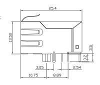 China PCB Mount RJ45 Modular Jack ,With Transformer P62-PBN-31R9 | LPJ1066-1A35NL for sale