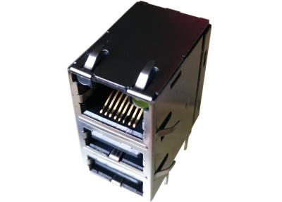 China LPJU4232A64NL | 0862-1J1T-43-F RJ45 USB Connector 1000Base Conn 2USB for sale