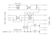 China LPJ0025AANL | LU1T516-34 LF 100 BASE transmission RJ-45 connector for sale