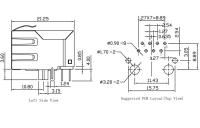 China LJ-H41S1B-02-F 100Base-T RJ45 Connector LPJ0037CNL Magnetic for sale
