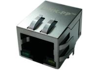 China 5-6605425-9 | LPJ0232GDNL 10/100Base Magnetic RJ45 Jack THT Shield w/LED for sale