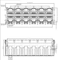 China 0879-2C6R-54-F | LPJG67037A4NL Stacked 12 Port Rj45 Gigabit Ethernet for sale