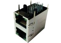 China RM3-148A8M1F Stacked 2x1 Port RJ45 With Transformer LPJ17206AGNL 10 / 100Base-T for sale