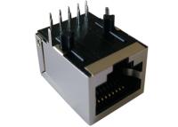 China HFJ11-1G01ERL FastJack 1x1 Tab-Down Gigabit Short Body RJ45 Female PCB Connector for sale