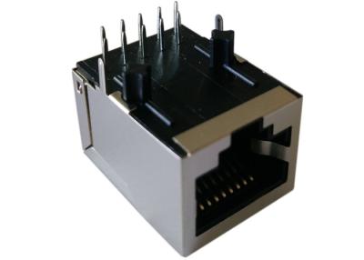 China HFJ11-1G01ERL FastJack 1x1 Tab-Down Gigabit Short Body RJ45 Female PCB Connector for sale
