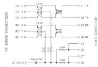 China LPJ1028AHNL | P62-1C1-11K9 RJ45 100Base Magnetic Connector , 25.4mm for sale