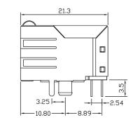 China 1x Magnetic RJ45 Jack PTC0001-01 | LPJF0017CNL LAN 10/ 100BASE for sale