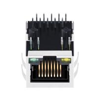 China LPJ0284GDNL Female RJ 45 Modular Connector 10/100Base 13F-67BYGDD2NL for sale