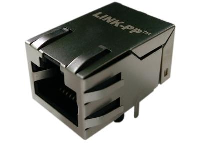 China LPJ2001CNL Magnetic RJ45 Jack , P36@P08-17D9-A Ethernet Connector 10Base for sale