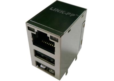 China LPJU5002BHNL Magnetic RJ45 Jack Conn USB A Jack P35@PB1-1FA9(XA) for sale