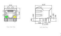 China LPJG0806EBNL | HR911130C Gigabit Ethernet Rj45 1000Base-T 10 Pins PCB Jack for sale