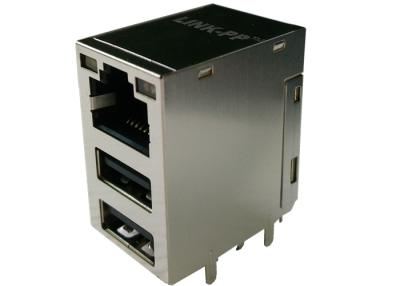 China MJKF45201-PA80G-S-L10 Magnetic RJ45 Jack 10/100Base-T Connector for sale