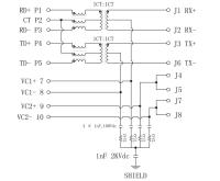 China MOX-RJ45-520 | LPJ6144AWNL Magnetic RJ45 Jack 10/100Base-T Power Enable for sale