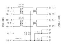 China LPJF0011GDNL | MTJ-88TX1-FSP-PG-LG-M4 Magnetic RJ45 Jack 10/100Mbps Ethernet for sale