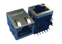China 6605833-6 | LPJG16533A4NL PCB Modular Jack 10 pin Rj45 Shielded with Leds for sale
