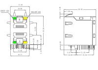 China 71F-1201GYD2NL 2x Magnetic RJ45 Jack LPJ17402AHNL 100Base-T Ethernet for sale