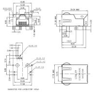 China L829-1X1T-91 Small RJ45 Jack LPJK7001AONL Height 11.3mm Low Profile for sale