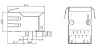 China A31-108-260-906 RJ45 Modular Jack Tab-up Built-in Filter Magnetic for sale