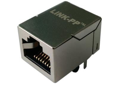 China HFJ11-RPE36E-S1RL Magnetic POE RJ45 Connector LPJ4164DNL Single Ethernet for sale