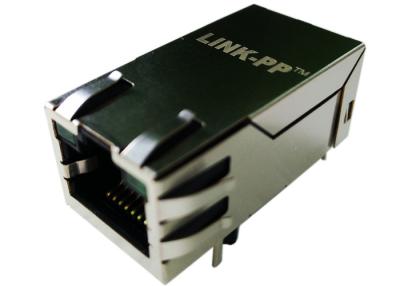 China 12pins PHY Gigabit Rj45 PCB Mounting Jack LPJK0071AINL Shield W/LEDs Latch-up for sale