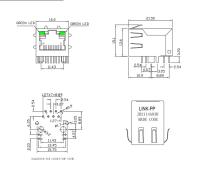 China 6-1605728-2 | JH2114A83R Ethernet Coon-Rj45 Female Jack 8 Pos Shield w/LED for sale