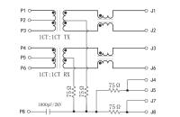 China SI-50196-F Magnetic RJ45 Jack LPJ1014NWNL Tab-Up 10/100M With LEDs for sale