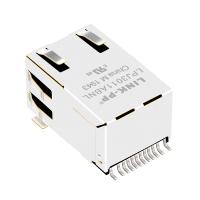 China J3011G21DNLT 1x1 Port SMT RJ45 Connector Solder Termination With 10/100M for sale