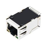 China J3011G21DNLT 1x1 Port SMT RJ45 Connector Solder Termination With 10/100M for sale