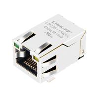 China J3011G21DNLT 1x1 Port SMT RJ45 Connector Solder Termination With 10/100M for sale