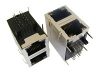 China ARJM21A1-811-BA-EW2 2x1 Port Stacked Rj45 Right Angle Without Magnetic for sale