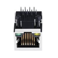 China LPJ0012BDNL 10/100Base-T Ethernet RJ45 Jack One Port 1500Vrms Isolation for sale
