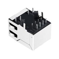 China LPJ0012AGNL 10/100Base-T RJ45 Single Port Jack With LED for sale