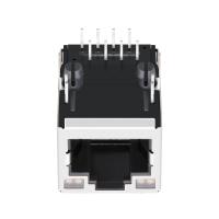 China 2250034-1 Magnetics RJ45 Jack 100BASE-T Tab Up With Leds for sale