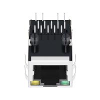 China 0875-1AX1-E3 Magnetic RJ45 Jack 1000BASE-T Tab Up G/Y LED for sale
