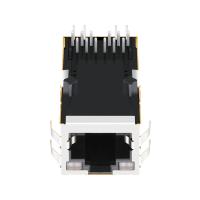 China 2250013-4 RJ45 Jack With Magnetics 1000BASE-T 1X1 Tab Up GY/GY LED for sale
