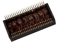China SMT Toroidal Lan Transformer , Black PCB Connector XF4354B for sale