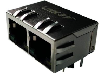 China Surface Mount Multi-Port RJ45 With Dual Port , Tab-down RJ45 Jack 62F-1204GYD2NL for sale
