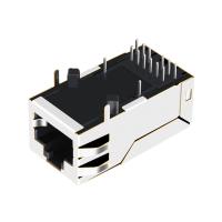 China 1840797-1 RJ45 Gigabit PoE Magnetics Jack 1000BASE-T Tab Up Without LED for sale