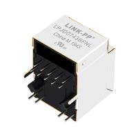 China HFJV1-1G41-L11RL 1000 Base-T RJ45 Vertical Jack With Magnetics LPJD0743BFNL for sale