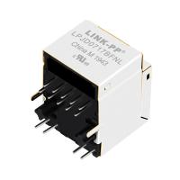 China HFJV1-1G06-L11RL Gigabit RJ45 Vertical MagJack 1000 Base-T Green/Green LED LPJD0717BFNL for sale