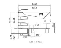 China 08B0-1X1T-36-F | LPJ9011KONL Magnetic RJ45 Jack 10/100Mbps W/LED , Latch Up for sale