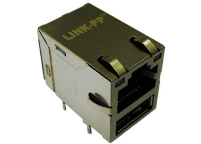 China RJ45 USB Connector POE 10/100BaseT Magnetic Over Ethernet Socket for sale