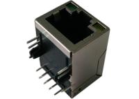 China 0875-1AX1-BH | LPJG16740BENL 1x1 Gigabit Magjack W LED TELECOM Rj45 CONNECTOR for sale