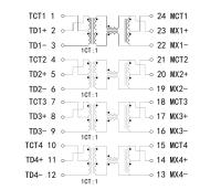 China 24 Pins SMD Lan Transformer  HX5062NL Gigabit Ethernet Magnetic 1000Base-T for sale