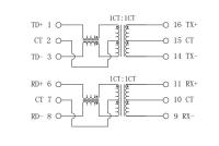 China HX1198NL / HX1198 10/100BASE-T SINGLE PORT SURFACE MOUNT MAGNETICS for sale