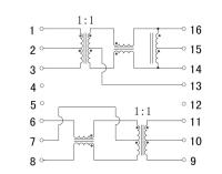 China H1302NL ,H1302NLT 10/100 Transformer XFRMR MAGNETIC 1PORT 1:1 , LP1302NL for sale